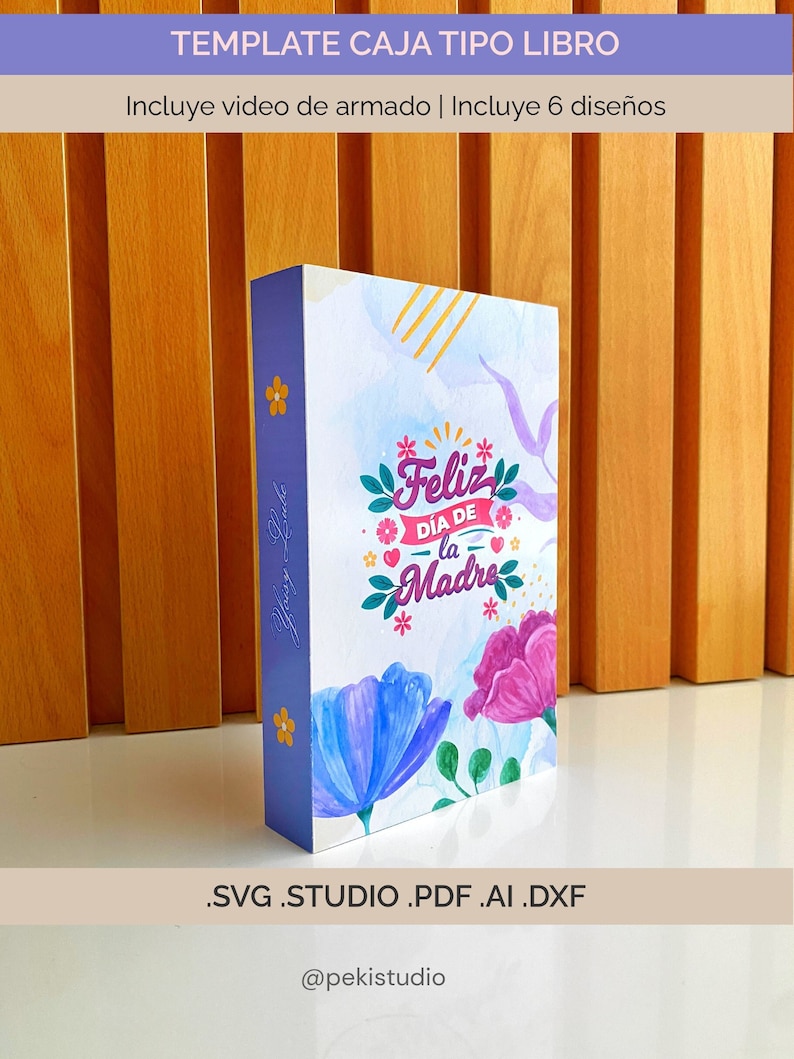 BOOK BOX Template | Book Type Box Cutting File | Template Favor Box ...