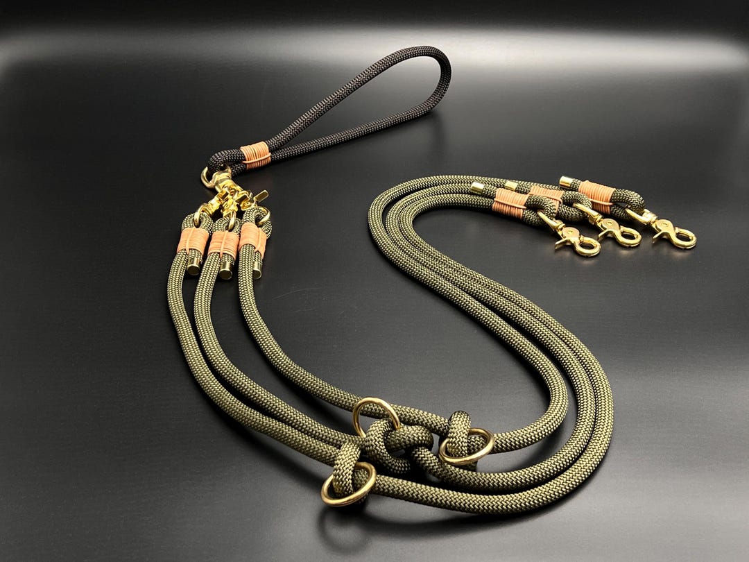 Coupler Double Triple Leash Dog Leash Hand Loop Rope + Rope 10 Mm Leash ...