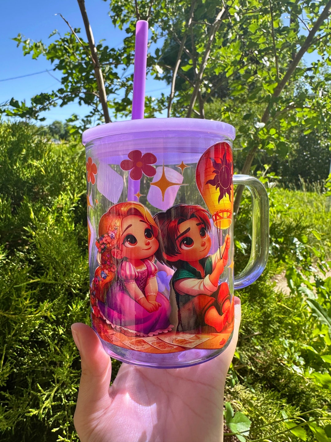 Rapunzel Glass Cup - Etsy