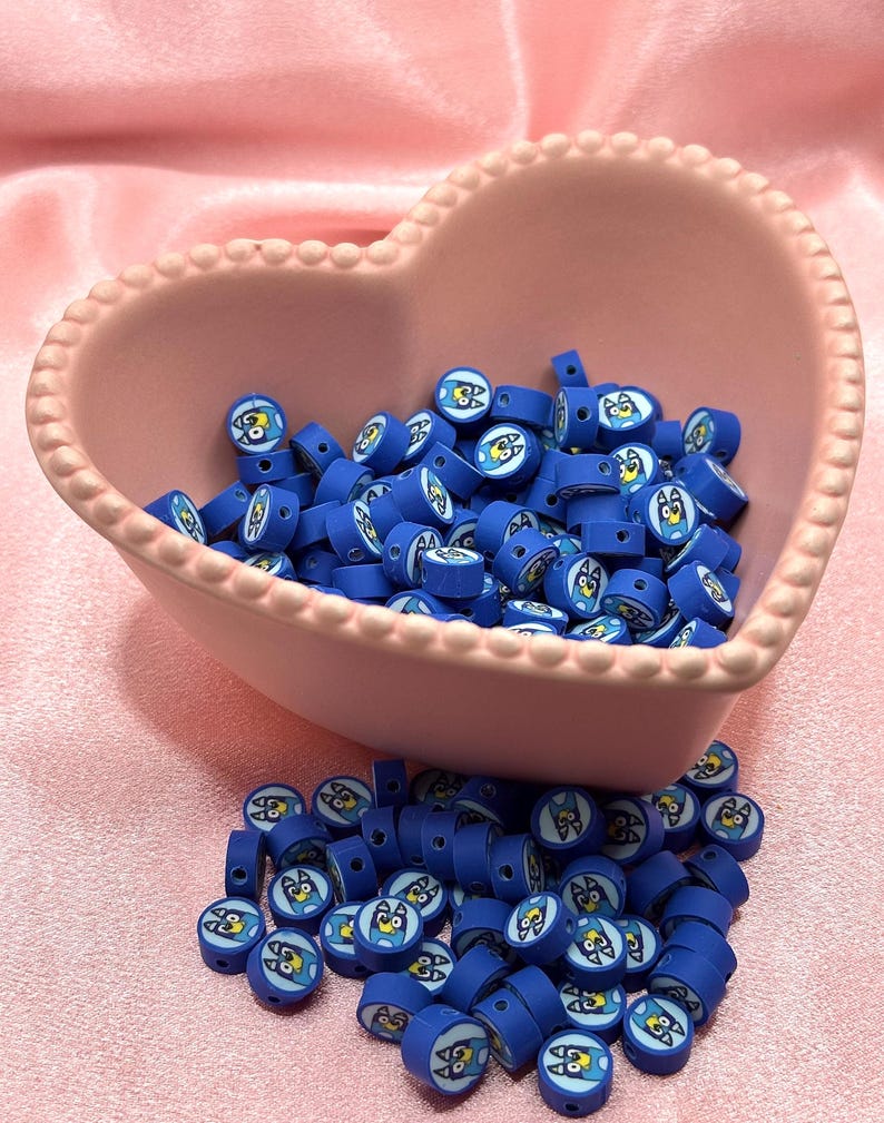 Bluey Polymer Clay Beads - Etsy