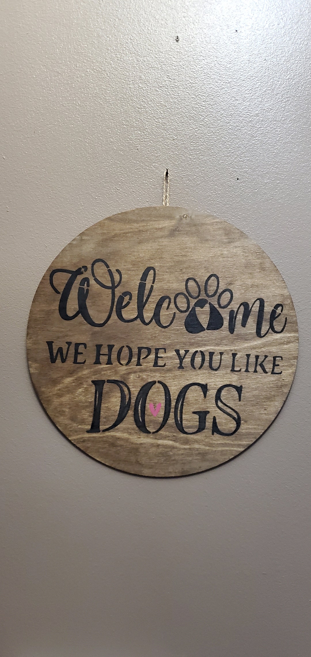 Welcome Dog Sign - Etsy