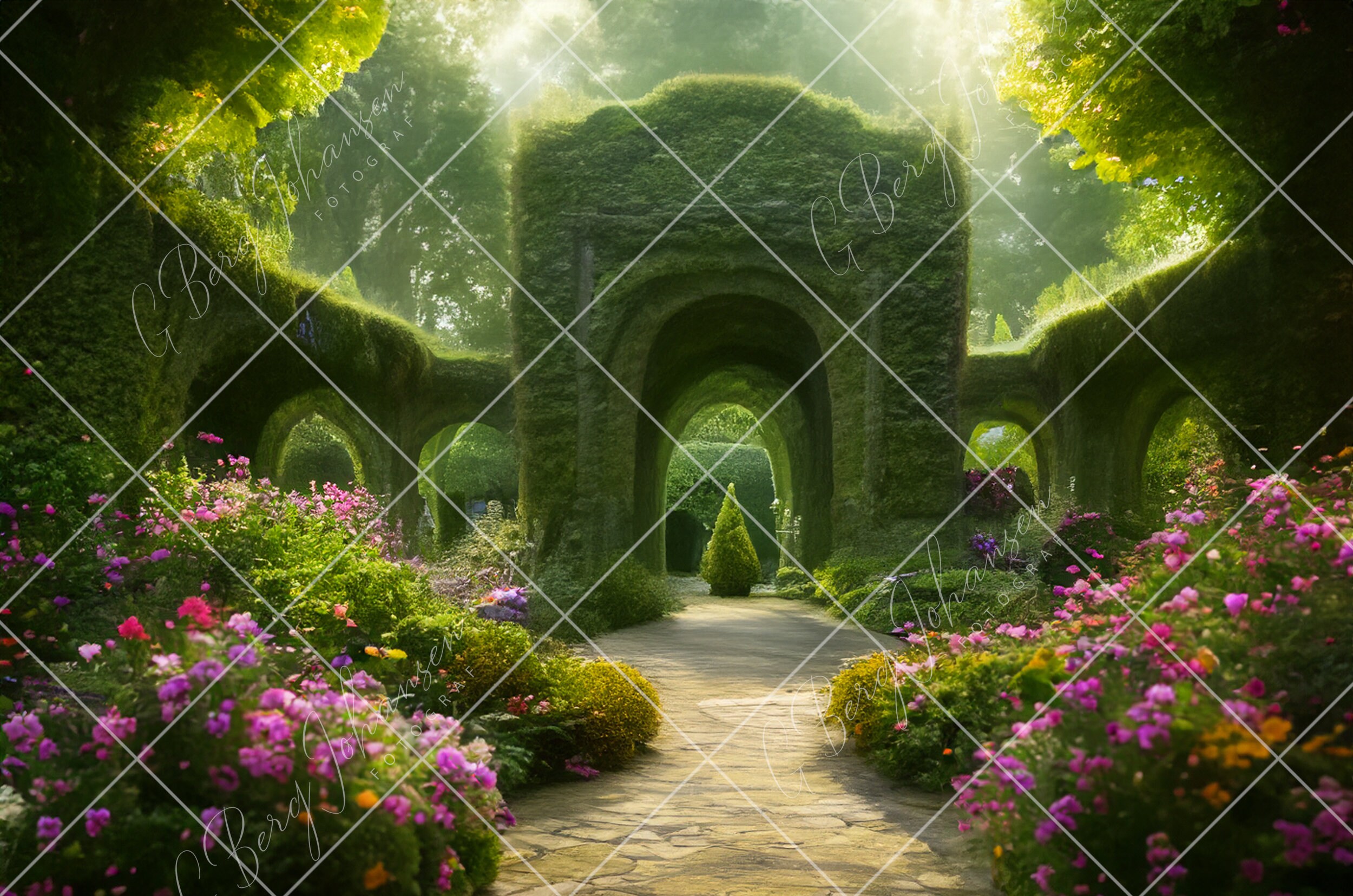 Enchanted Garden Digital Backdrops 40, Wedding, Maternity Backdrop ...