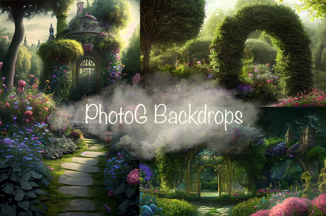 Enchanted Garden Digital Backdrops 40, Wedding, Maternity Backdrop ...