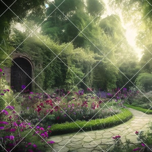 Enchanted Garden Digital Backdrops 40, Wedding, Maternity Backdrop Overlays, Studio Backdrop ...