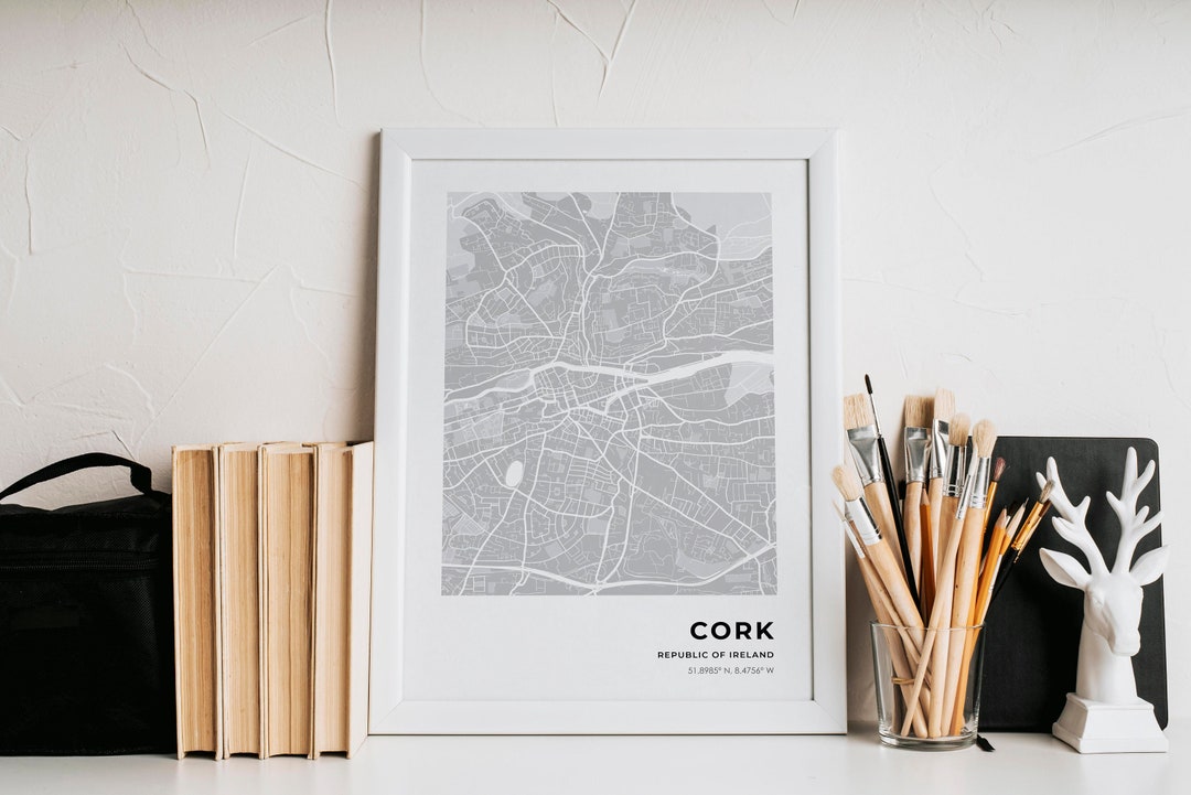 A4 DIGITAL CORK City Center City Map, Ready-to-print, Instant Download ...