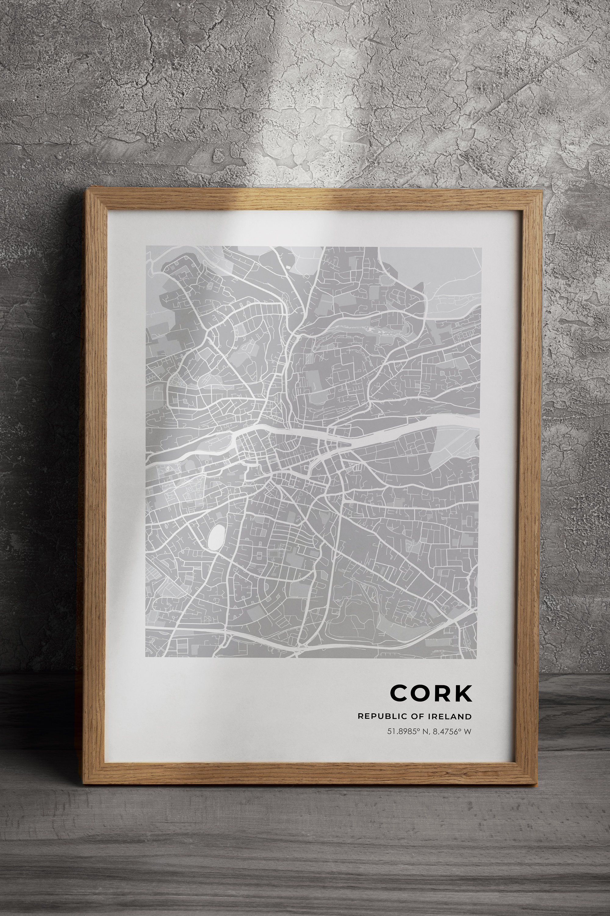 A4 DIGITAL CORK City Center City Map, Ready-to-print, Instant Download ...