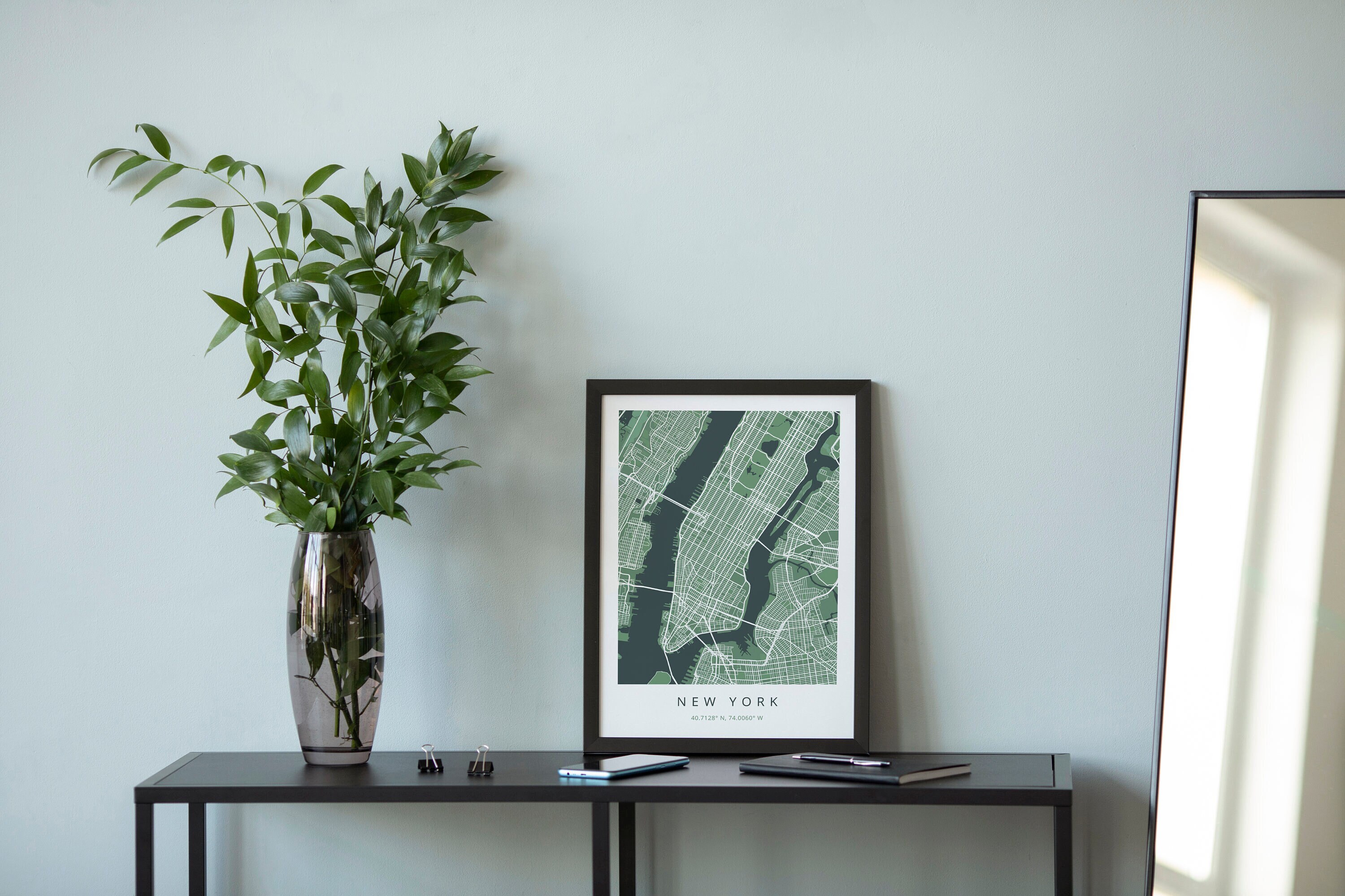 A4 DIGITAL NEW YORK City Center City Map, Ready-to-print, Instant ...
