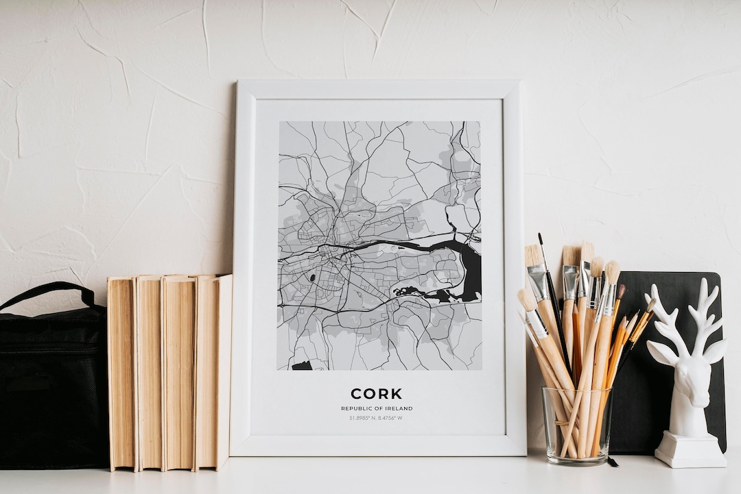 A4 DIGITAL CORK City Center City Map, Ready-to-print, Instant Download ...