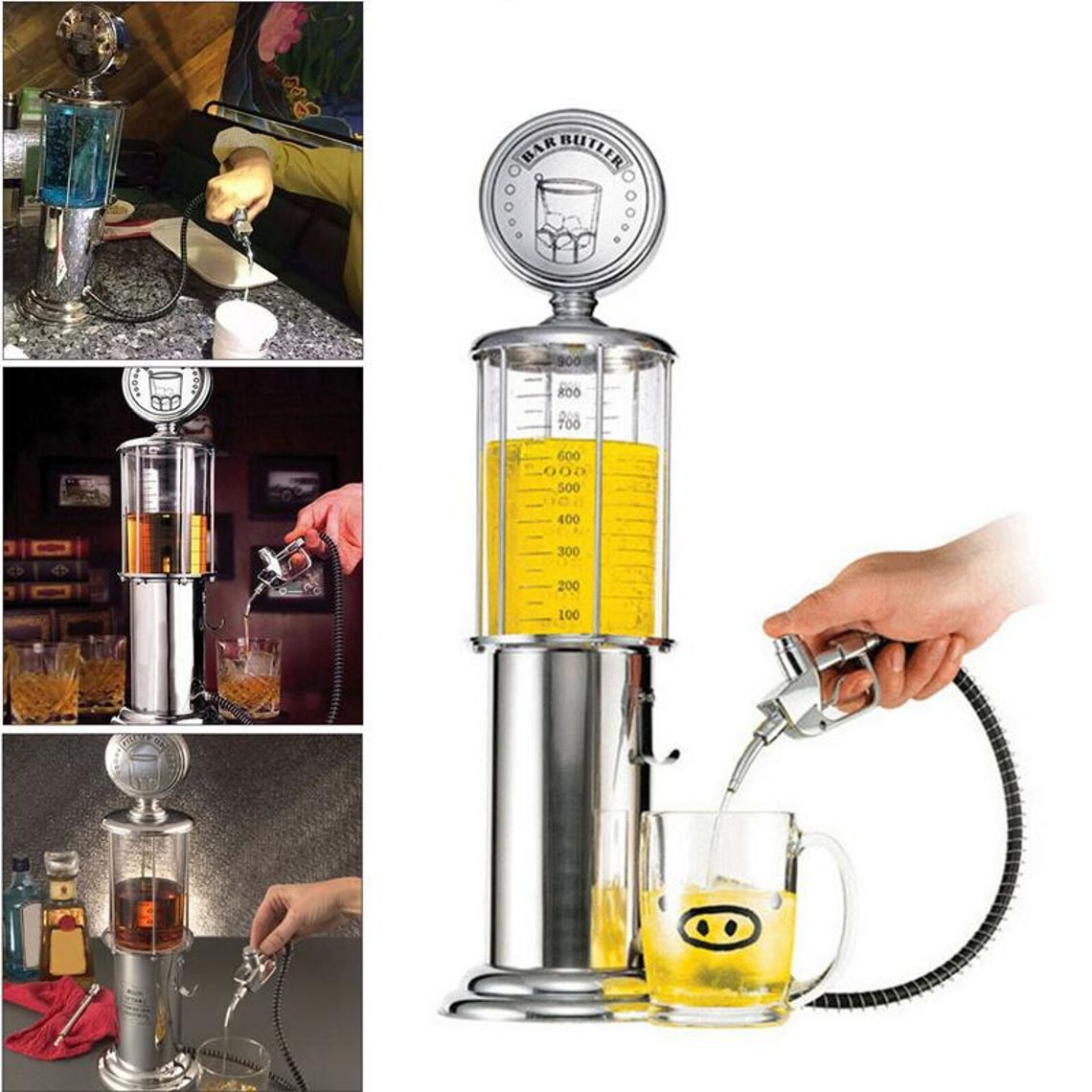 Gas Pump Liquor Decanter | Stainless Steel Whiskey, Bourbon, Vodka, Rum ...