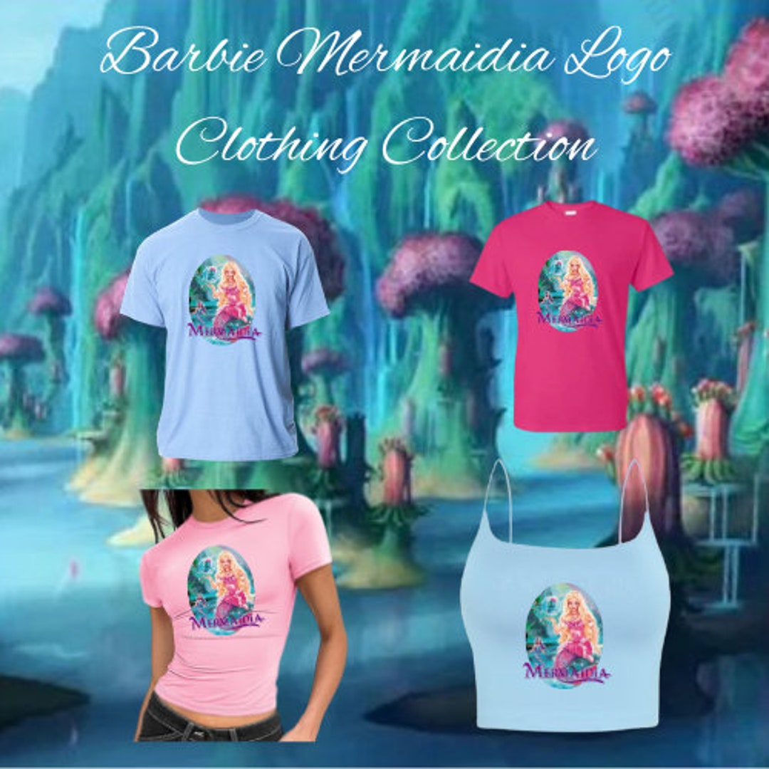 Barbie Mermaidia Logo Clothing Collection T-shirt and Baby Tee - Etsy