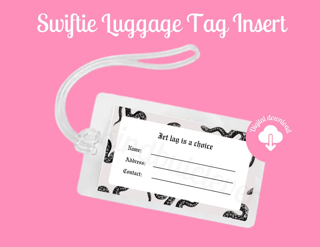 Swiftie Printable Luggage Tag Insert - Etsy