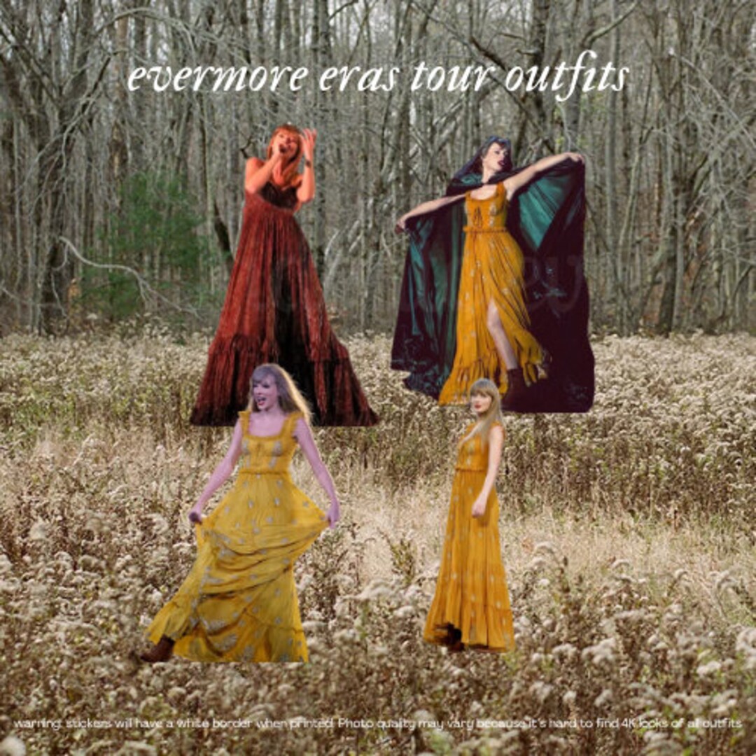 Evermore Eras Tour Outfits TS Sticker - Etsy