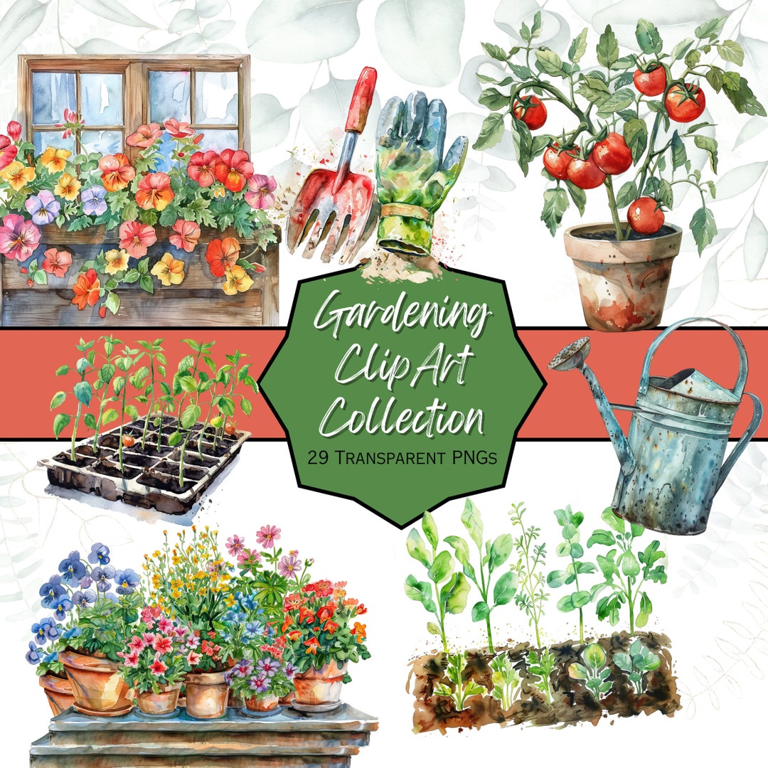 Gardening Clipart! Spring Fun, Plants, Flowers, Vegetables, Seeds ...