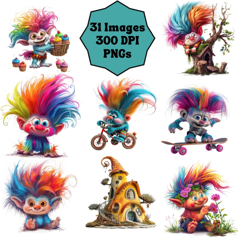 Troll Clipart! Cute, Colorful Troll Clipart, 31 Images, Fun, Colorful ...
