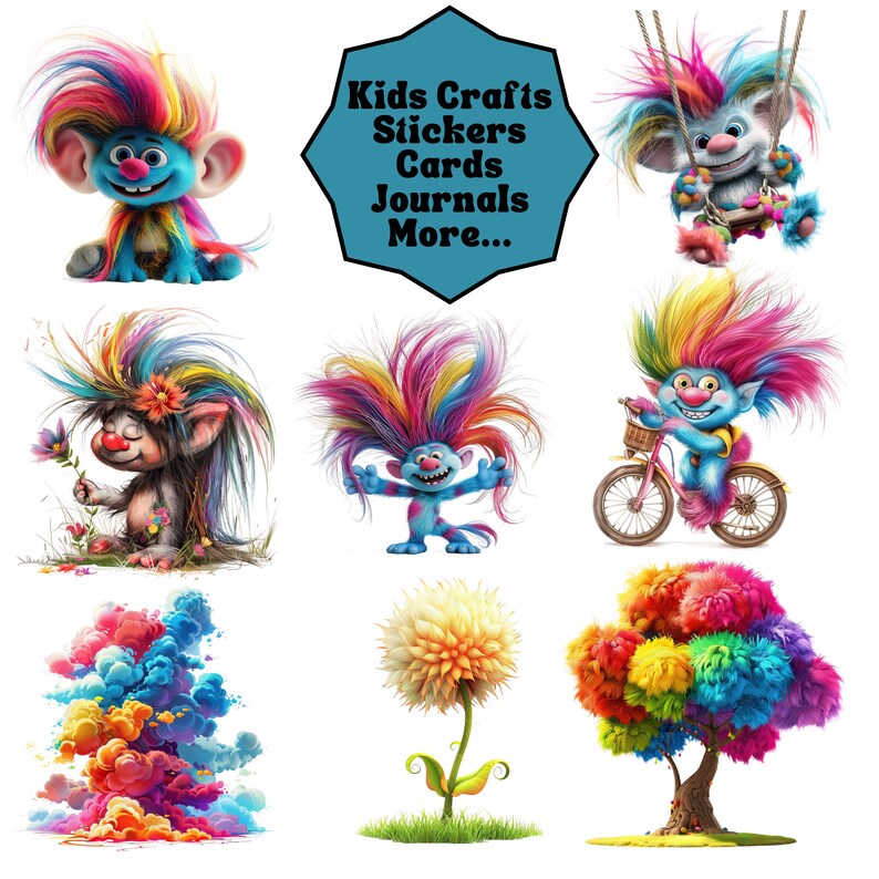Troll Clipart Cute, Colorful Troll Clipart, 31 Images, Fun, Colorful ...