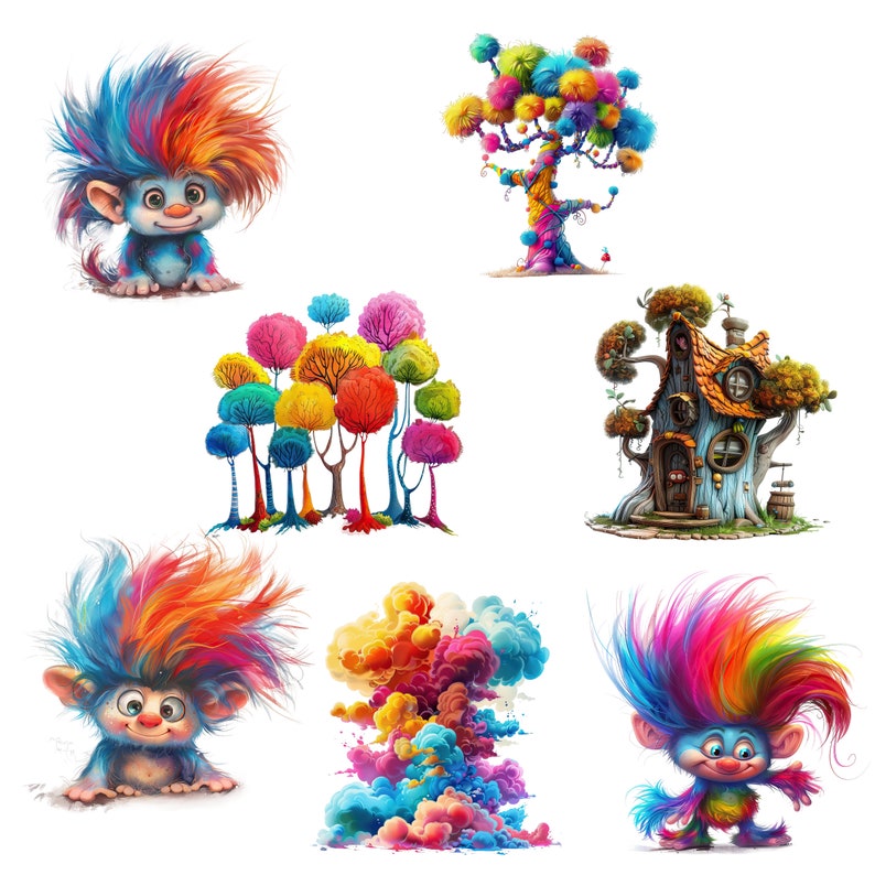 Troll Clipart Cute, Colorful Troll Clipart, 31 Images, Fun, Colorful ...