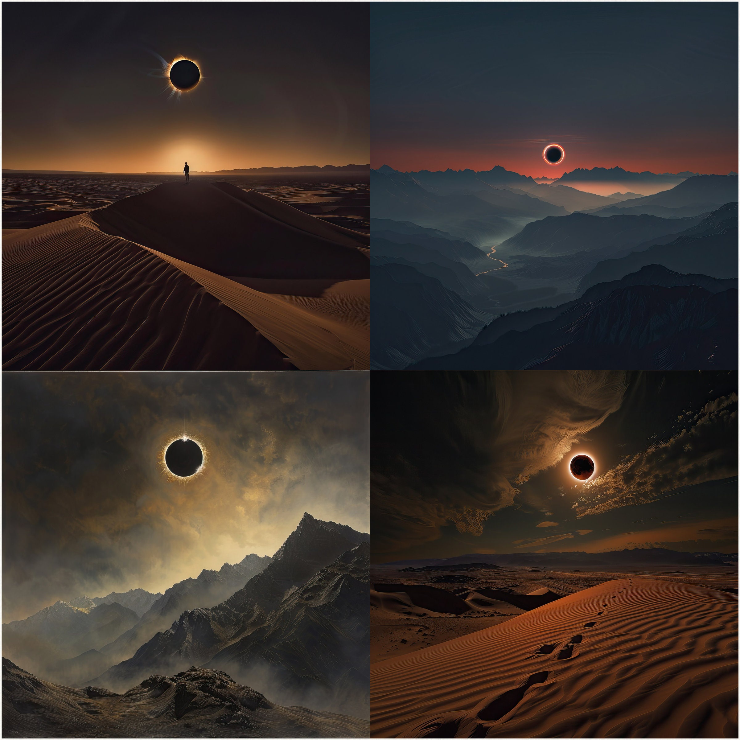 Solar Eclipse Clipart and Digital Papers. 8 Pngs With Transparent ...