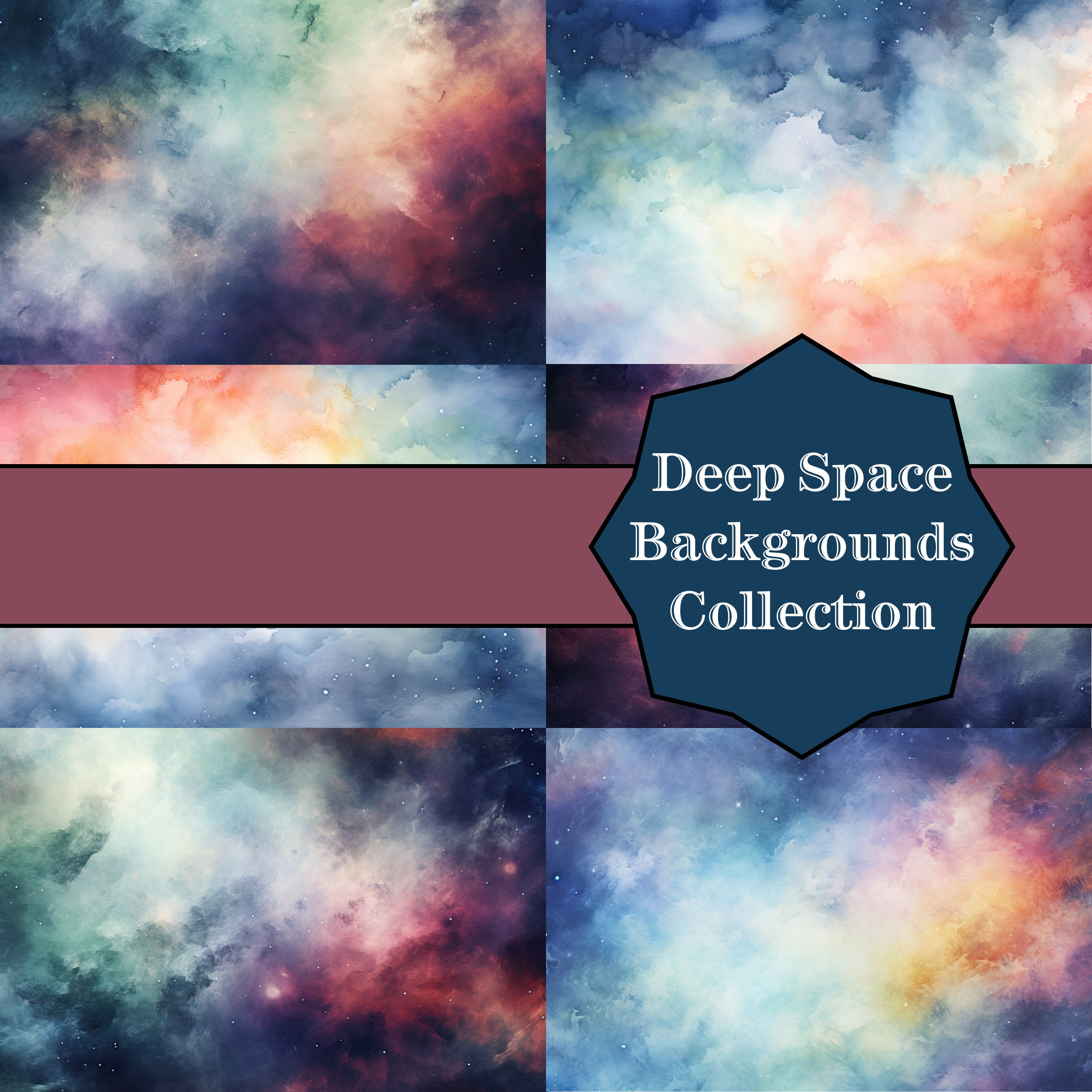 Deep Space Backgrounds. Stars, Galaxies and Space Dust on Beautiful ...