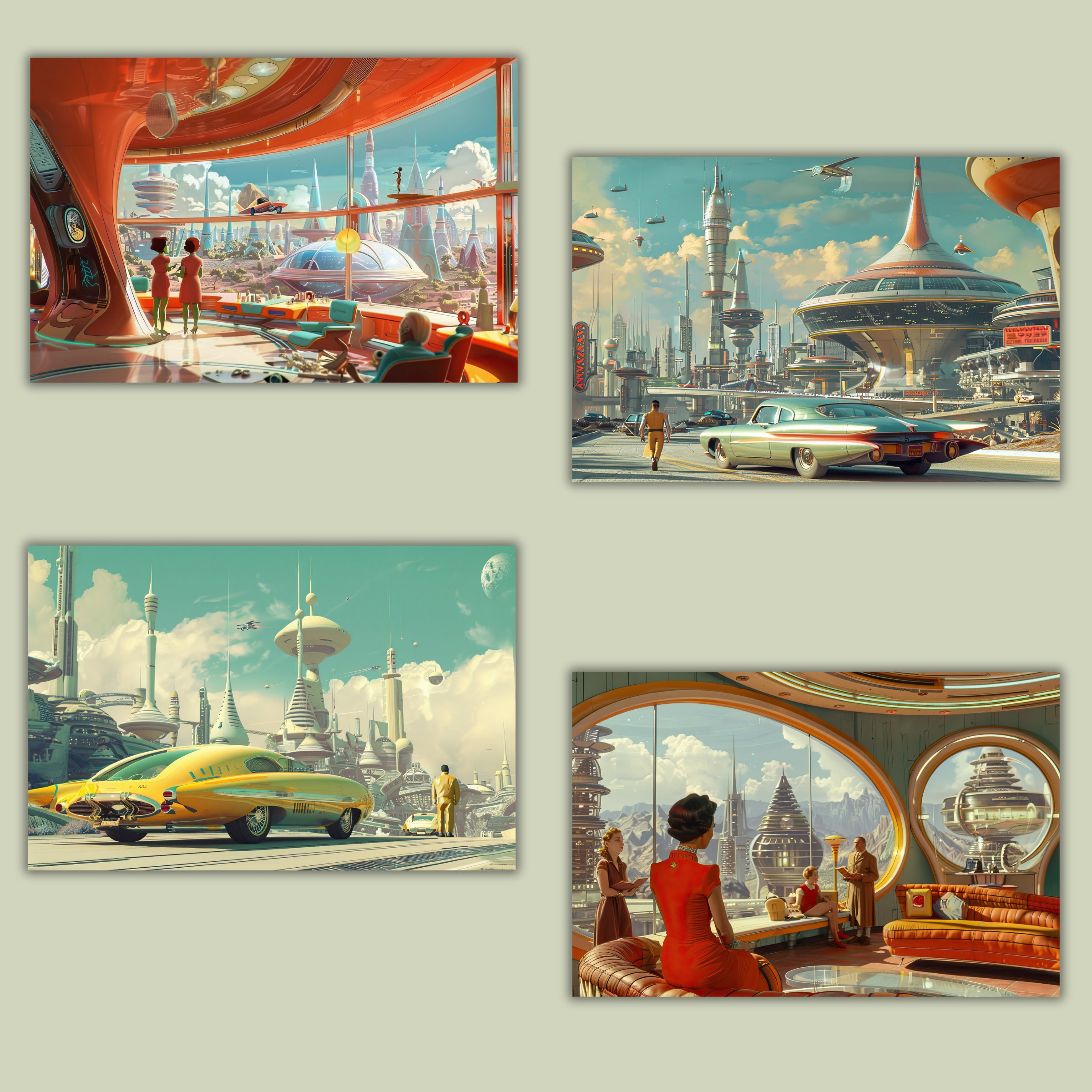 Futuristic Digital Papers. 30 Jpgs, 300 DPI, 8.5x11, Instant Download ...