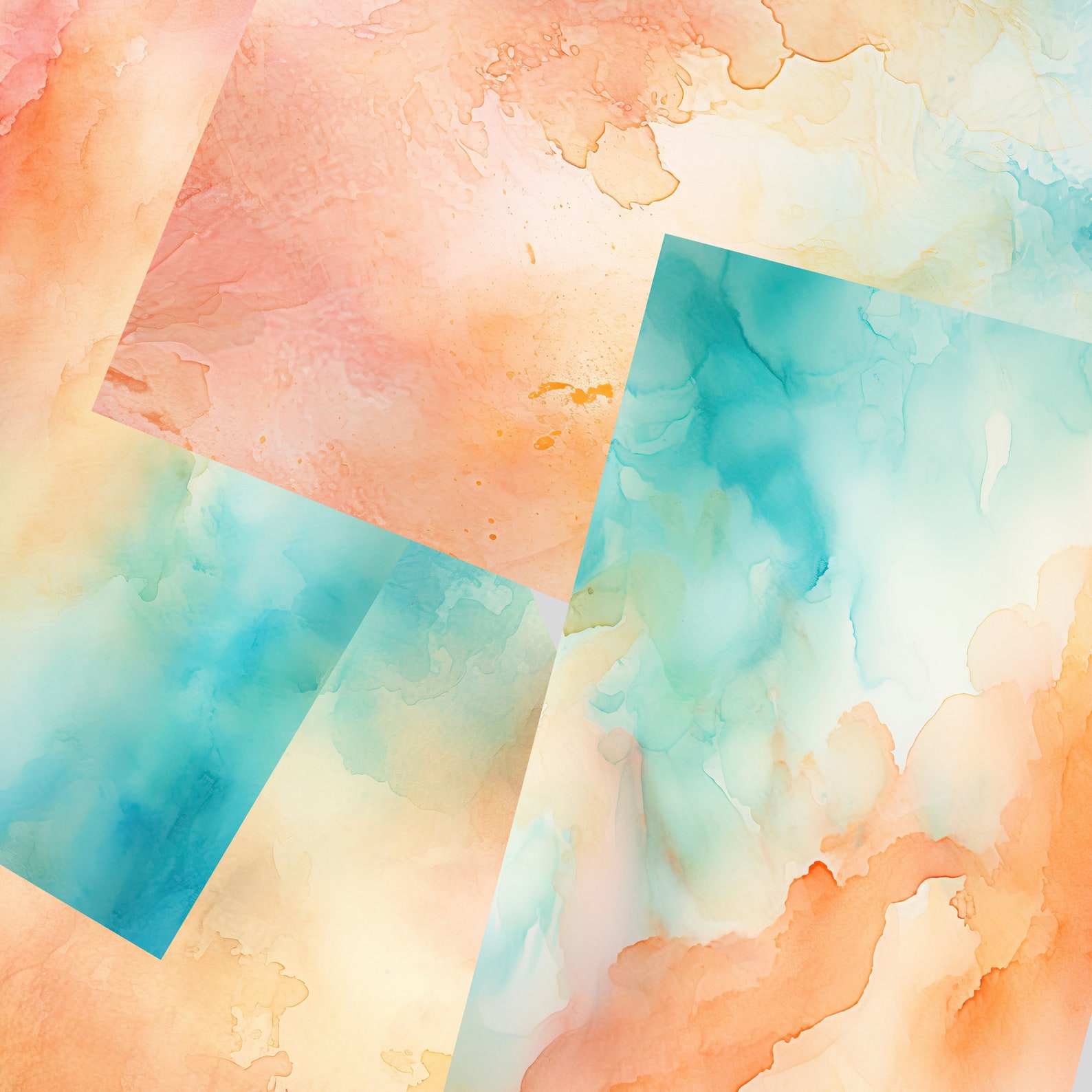 Peach and Teal Neutral Textures, Backgrounds for Digital Creators for ...