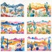 Boho Desert Clipart. Desert Scenes, Transparent Backgrounds, Borders ...