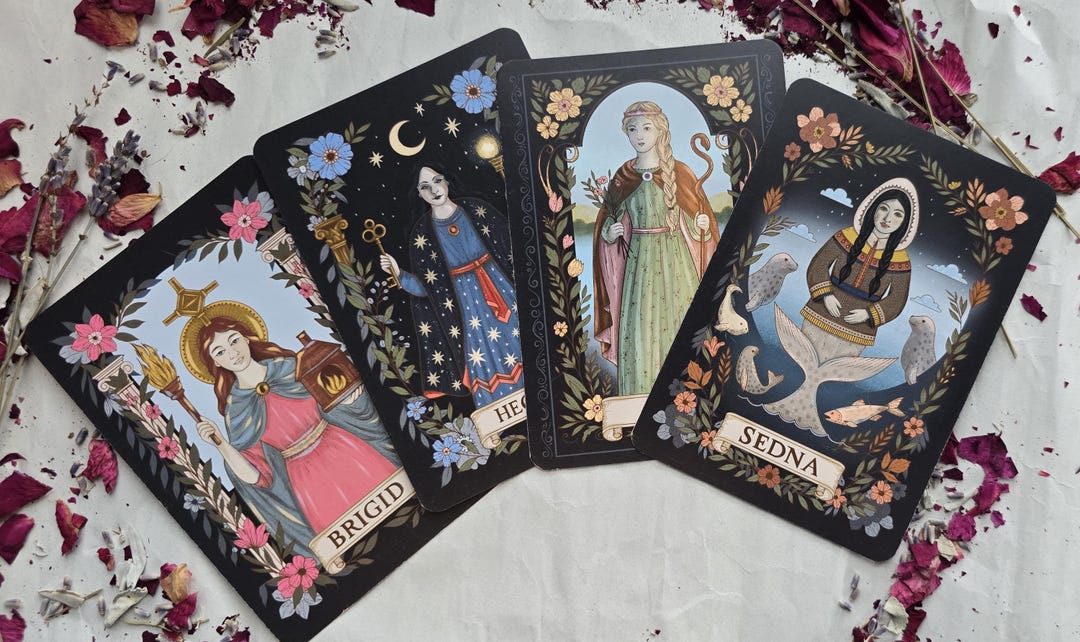 Mythic Realms Oracle Cards - Goddesses & Gods Oracle Deck for Spiritual ...
