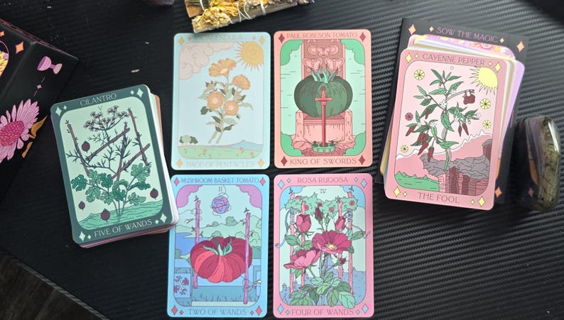 Botanical Tarot Deck and Guidebook by Sow the Magic, Nature Tarot ...