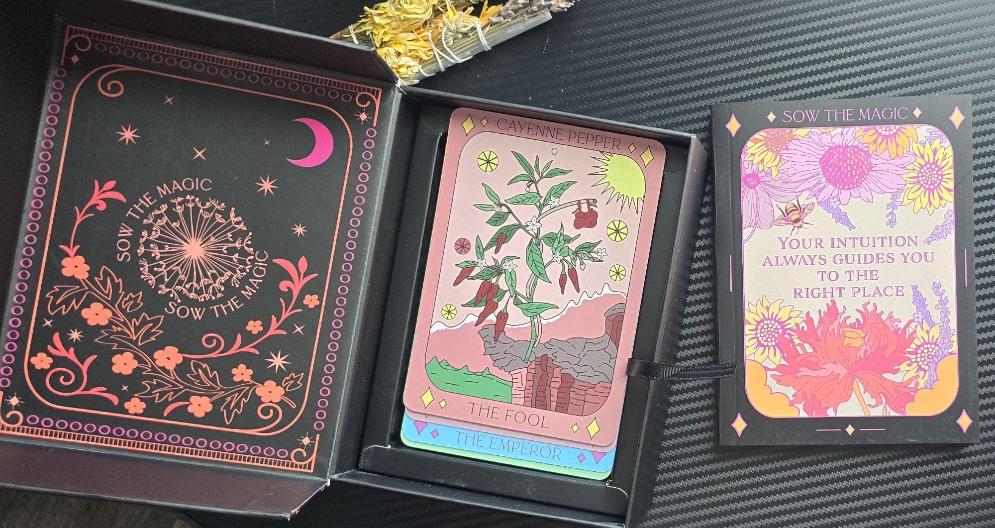 Botanical Tarot Deck and Guidebook by Sow the Magic, Nature Tarot ...