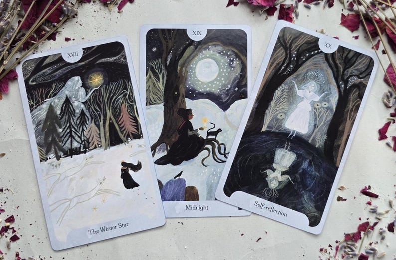 Seasons of the Witch Winter Tarot Deck - Yule & Imbolc Oracle, 78 Cards ...