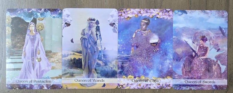 The Moon Dust Tarot ~ Moon Tarot Deck, Lunar Divination, 78 Whimsical ...