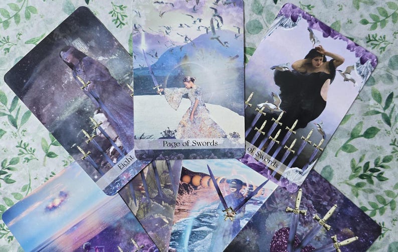 The Moon Dust Tarot ~ Moon Tarot Deck, Lunar Divination, 78 Whimsical ...