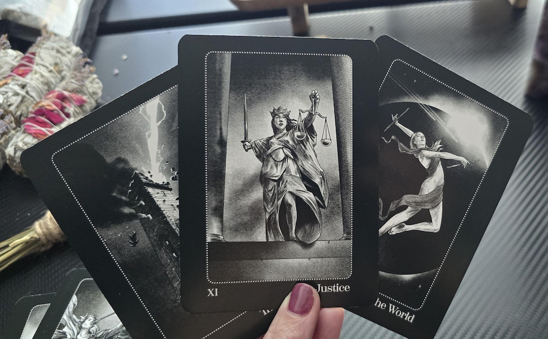 Nightfall Tarot, Dark Tarot Deck, Icelandic Tarot, Gothic Tarot Cards, Pagan Gift for Her ...