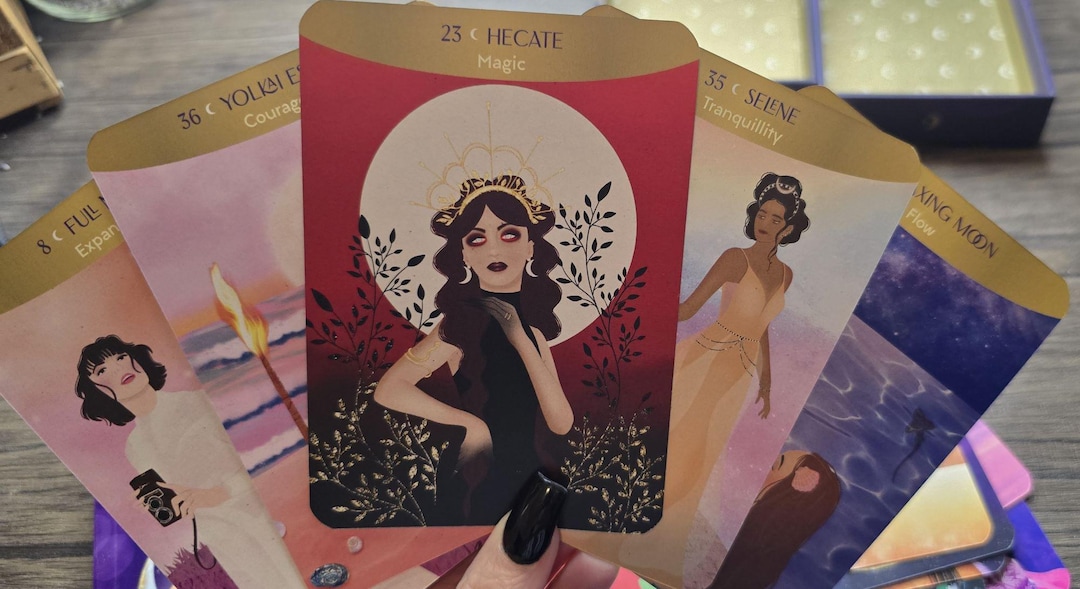 Moon Goddess Oracle, Celestial Oracle Deck With Guidebook, Christmas ...
