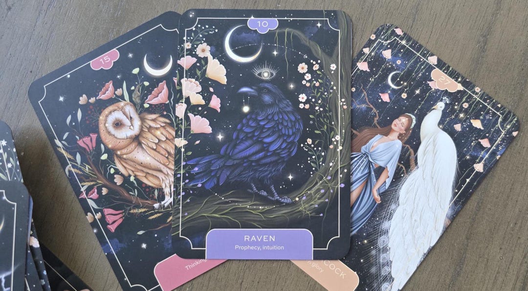 Animal Spirit Oracle, 36 Whimsical Oracle Cards, Deck With Guidebook ...