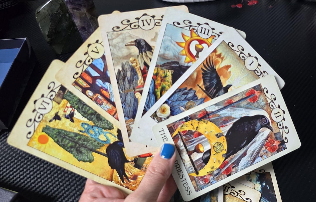 Crow Tarot, Rider-waite, Crow Guidance, Tarot Deck and Guidebook, Divine Guidance, Divination ...