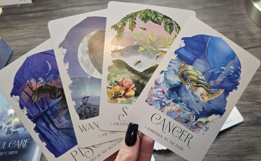 Soul Care Astrology Oracle Deck, 36 Celestial Oracle Cards, Zodiac Signs Oracle, Self Care ...