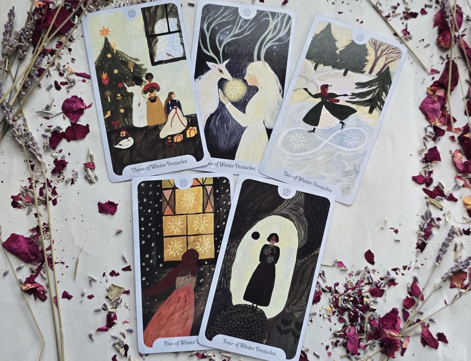 Seasons of the Witch Winter Tarot Deck - Yule & Imbolc Oracle, 78 Cards ...