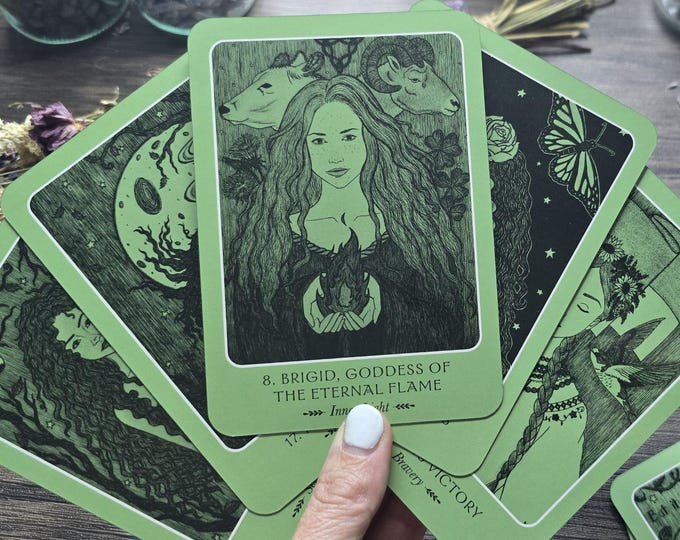 Wise Woman Oracle Deck With Guidebook, Witchy Oracle Cards, Feminine ...