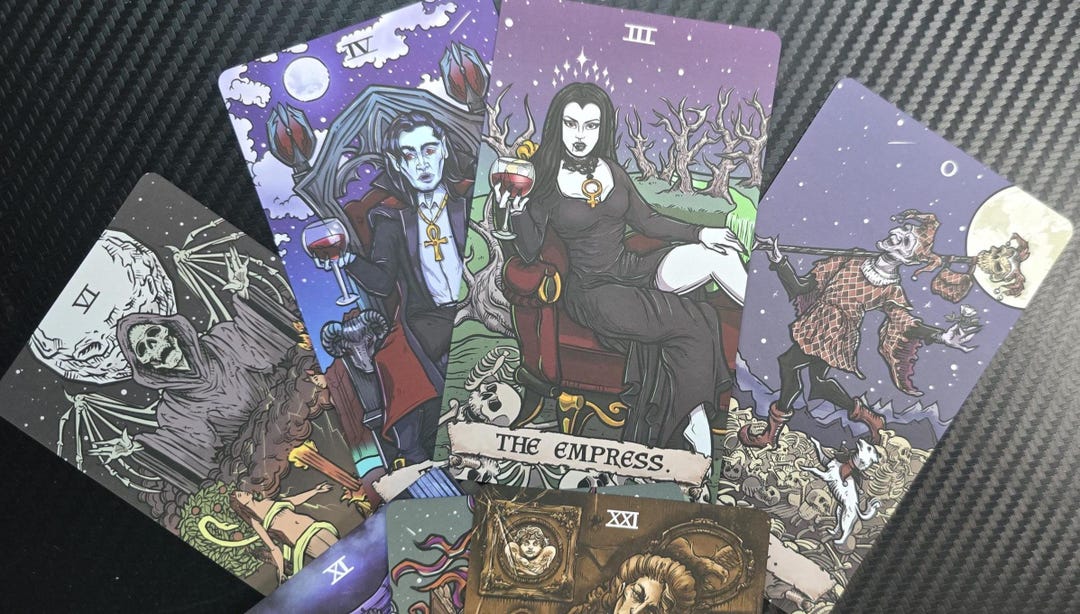 The Ghoulish Garb's Terror Tarot Major Arcana and Guidebook, Gothic ...