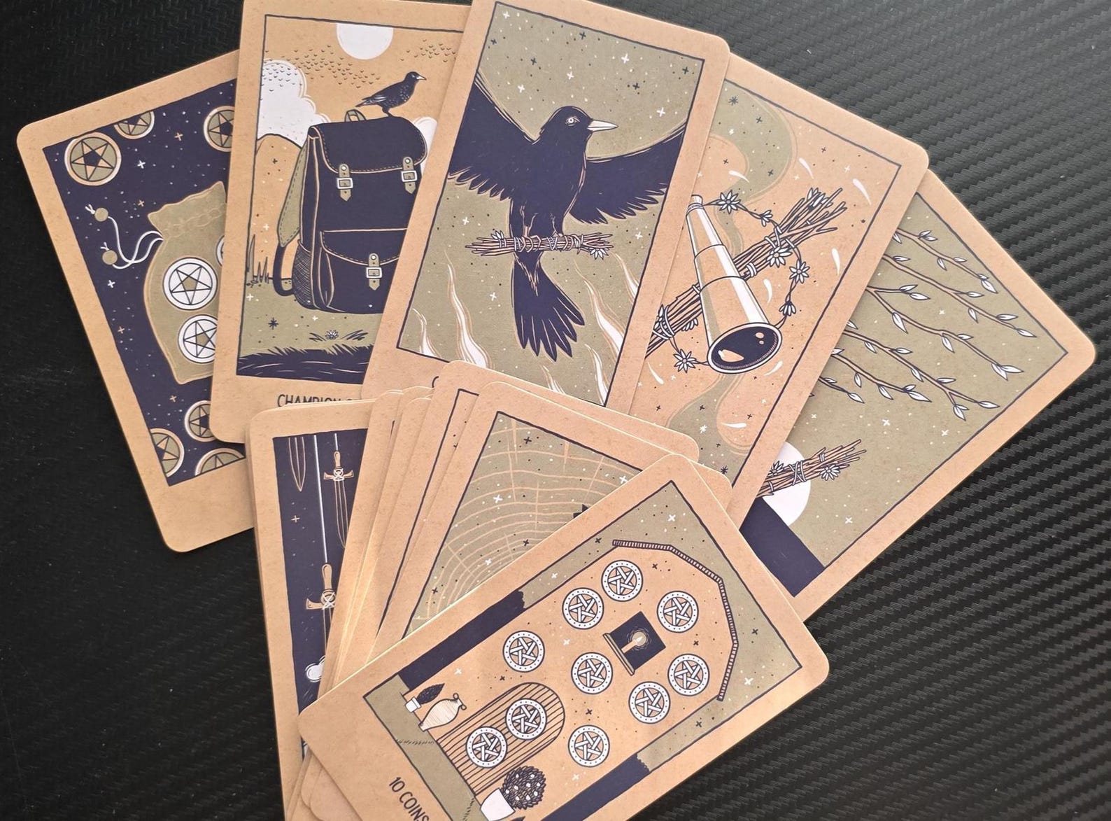 Transient Light Tarot Deck, 78+3 Card Set With Guidebook and Poems ...