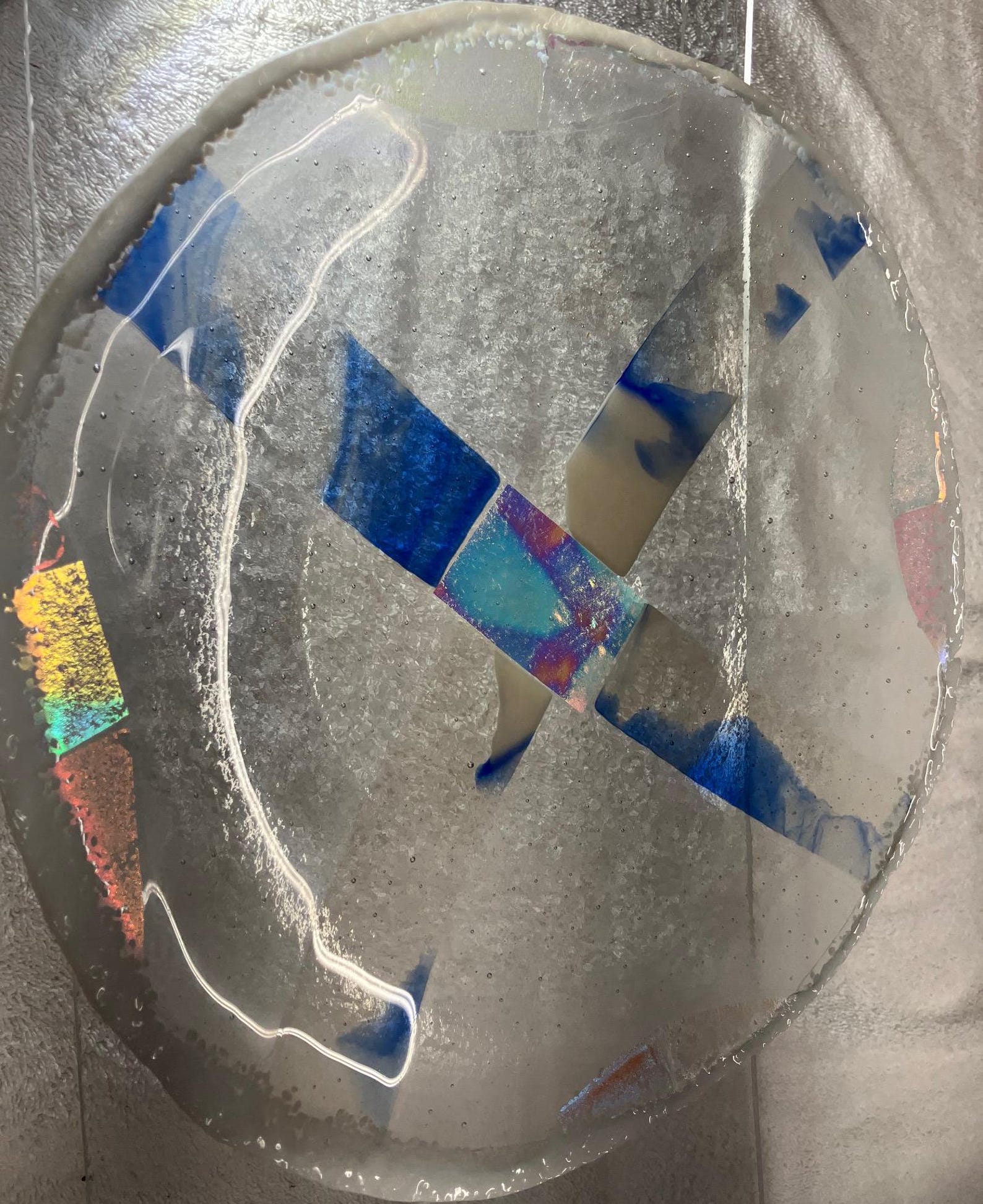 90 COE Bullseye Hand Fused Art Glass Plate - Etsy
