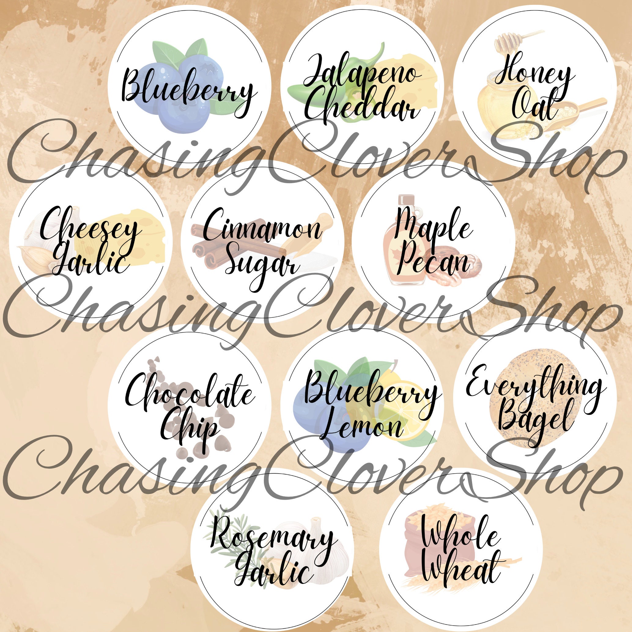 11 Flavor Labels for Sourdough, Breads, Muffins, Baked Goods Flavor ...