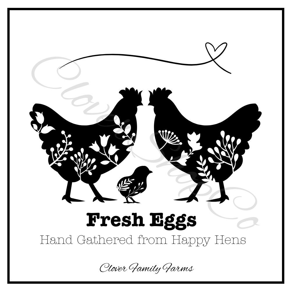 Egg Carton Label Template, Customizable Printable Sticker, PDF Instant ...