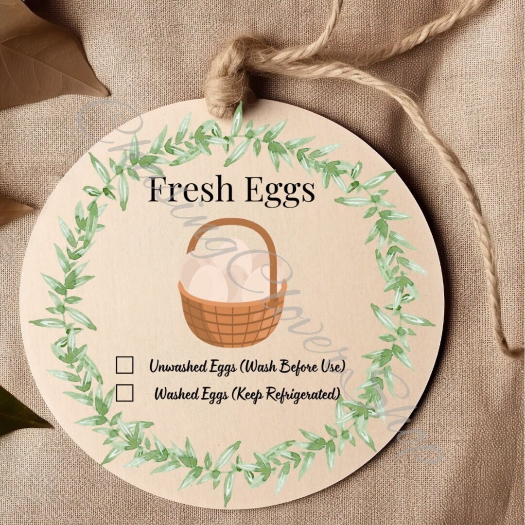 Fresh Eggs Digital Download, Washed or Unwashed Eggs, Print at Home ...