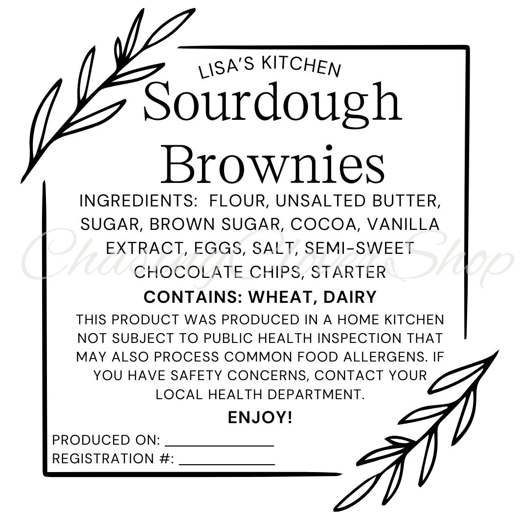 Sourdough Brownie Cottage Law Template, Customizable Template, PDF ...