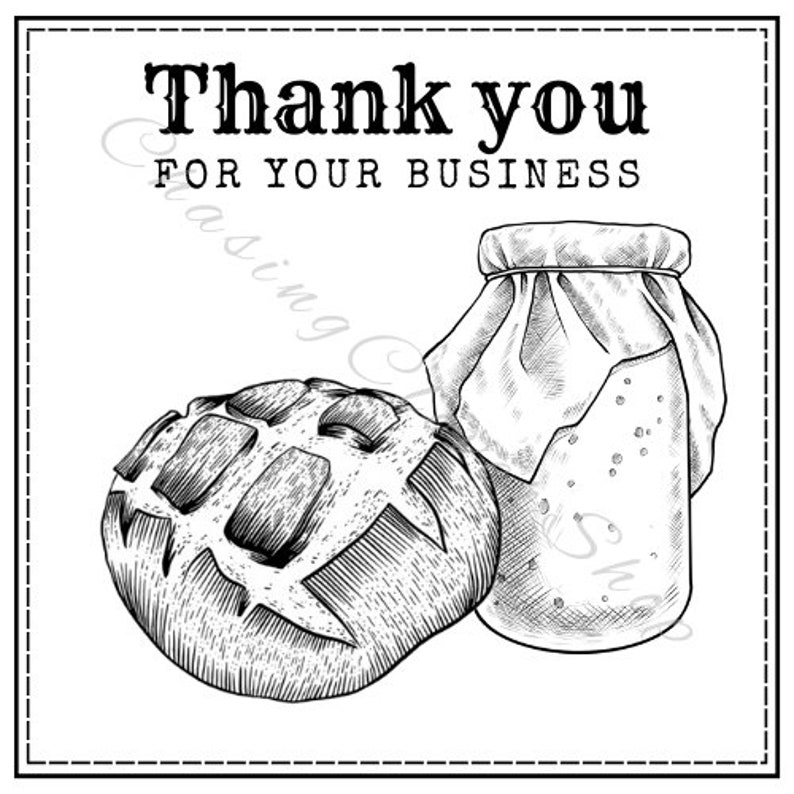 Sourdough Bread Thank You Digital Label, Sourdough Bread Thank You for ...