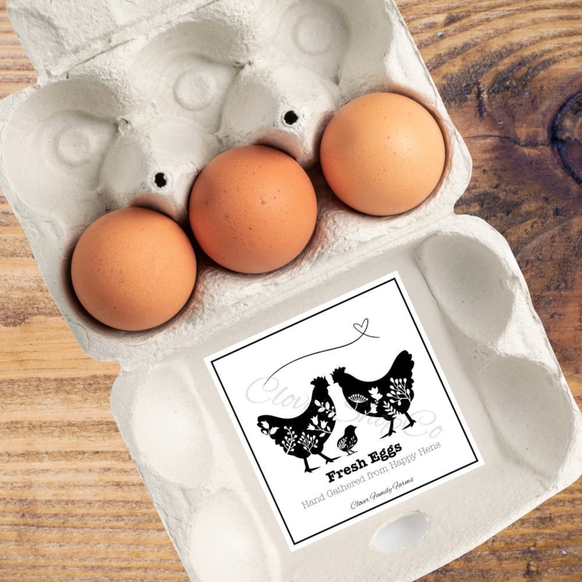 Egg Carton Label Template, Customizable Printable Sticker, PDF Instant ...