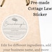 Sourdough Bread Cottage Law Circle Sticker Template, Customizable Print ...