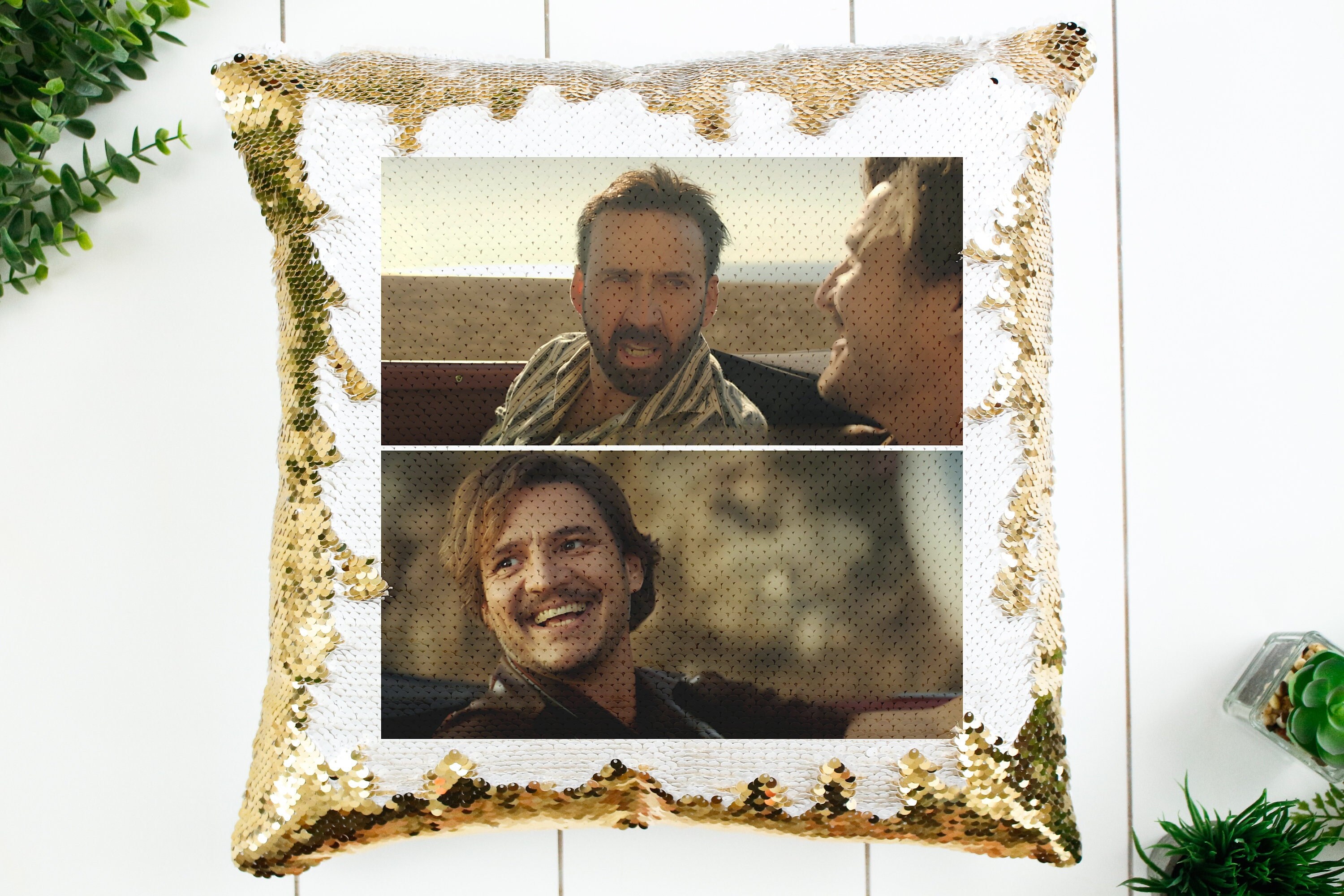 Nicolas Cage, Pedro Pascal Pillow, Funny Meme Pillow, Funny Gift, Gift ...