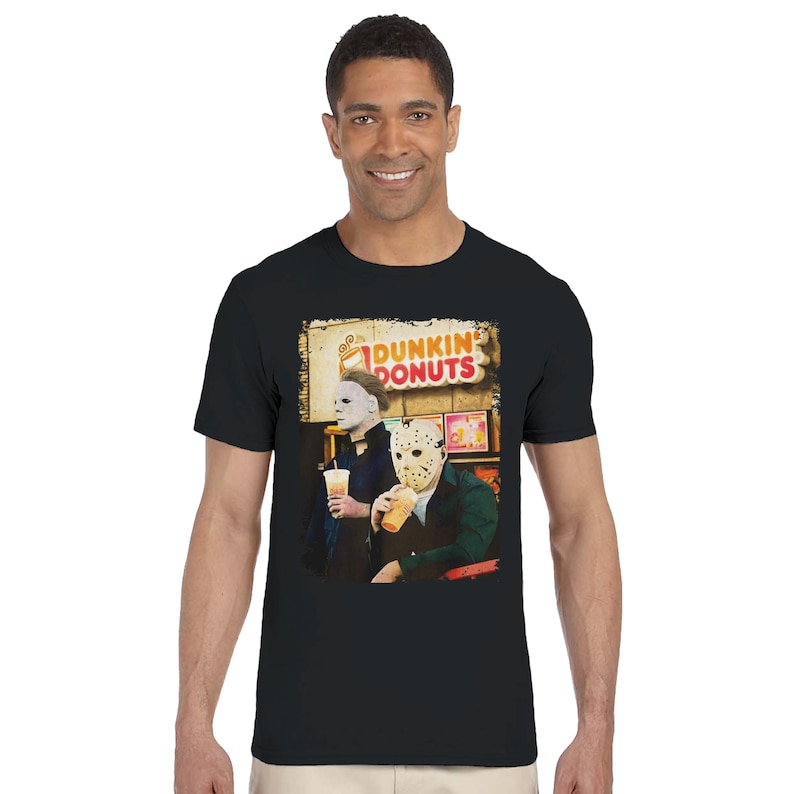 Funny Horror Shirt Slasher Villains Dnkin Donuts Halloween Shirts